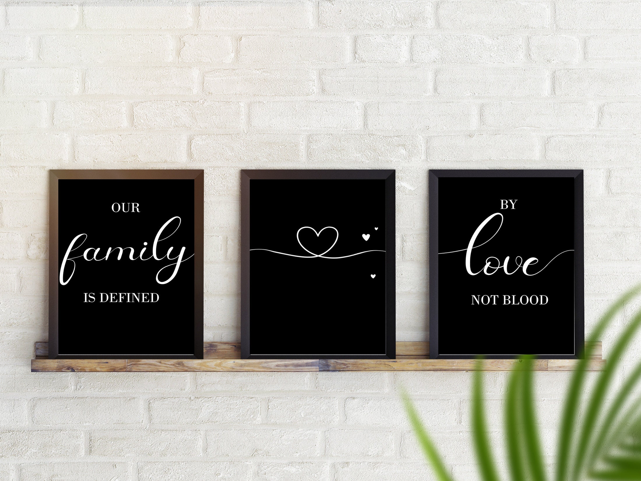 Family, Set of 3 Prints, Wall Art, Set of Colors, Printable Wall Art ...