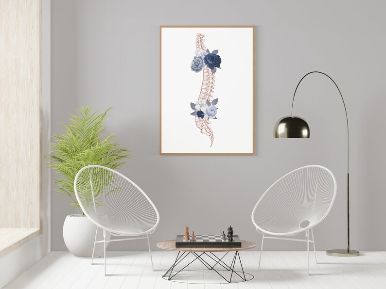 Art Office Decor | Spine | Physiotherapy | Physiotherapist Gift ...