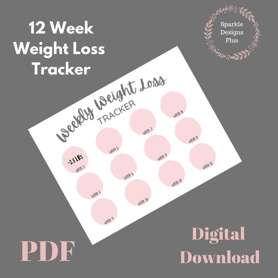 12 Week Weight Loss Charts Printable