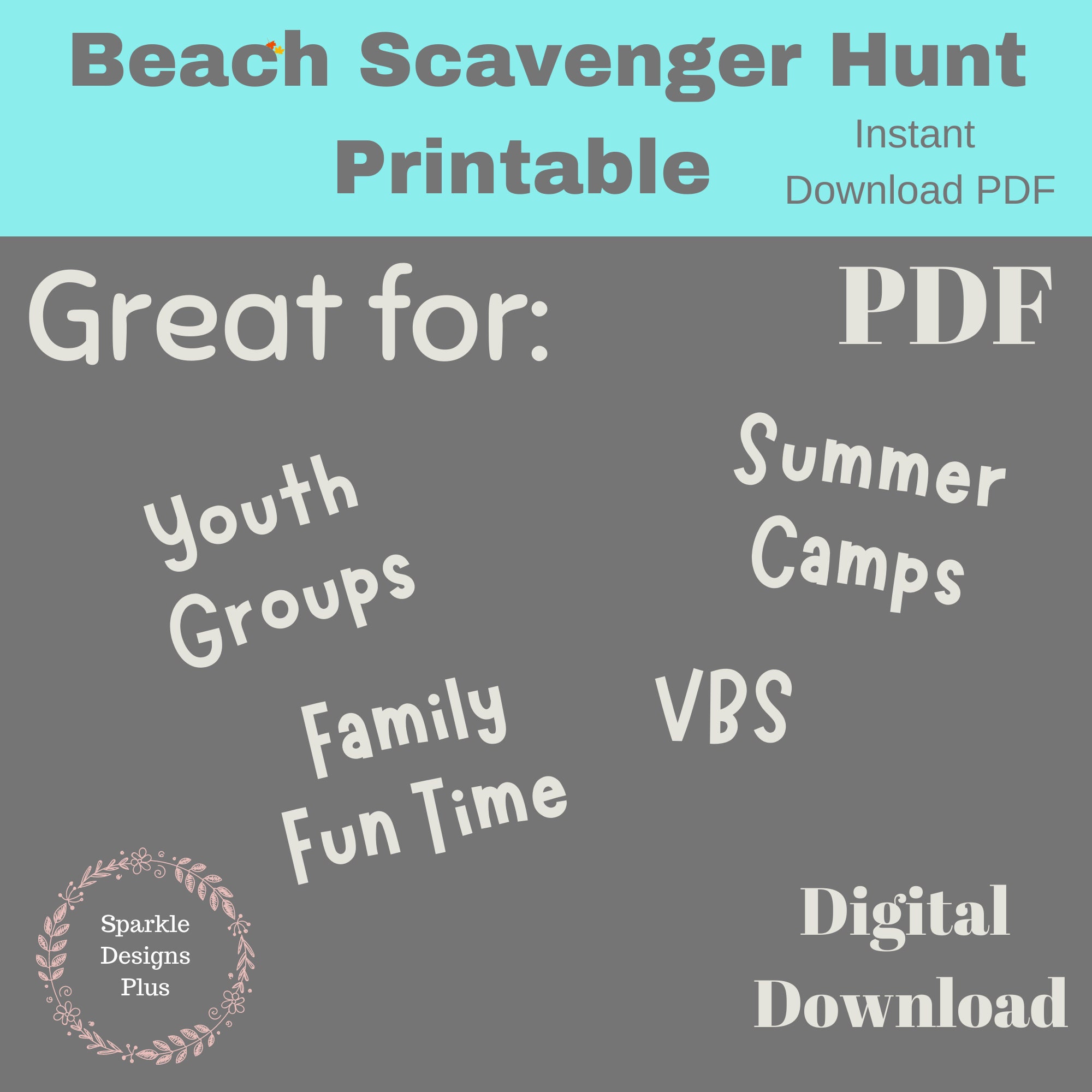 Beach Scavenger Hunt Printable - Etsy