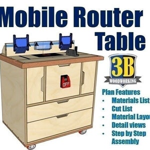 Mobile Router Table Build Plans Woodworking Plans DIY - Etsy
