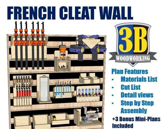 French Cleat Tool Wall Organizer Build Plans Digital Plans - Etsy