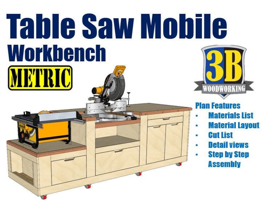 Table Saw Workbench Miter Saw Workbench Mobile Workbench - Etsy