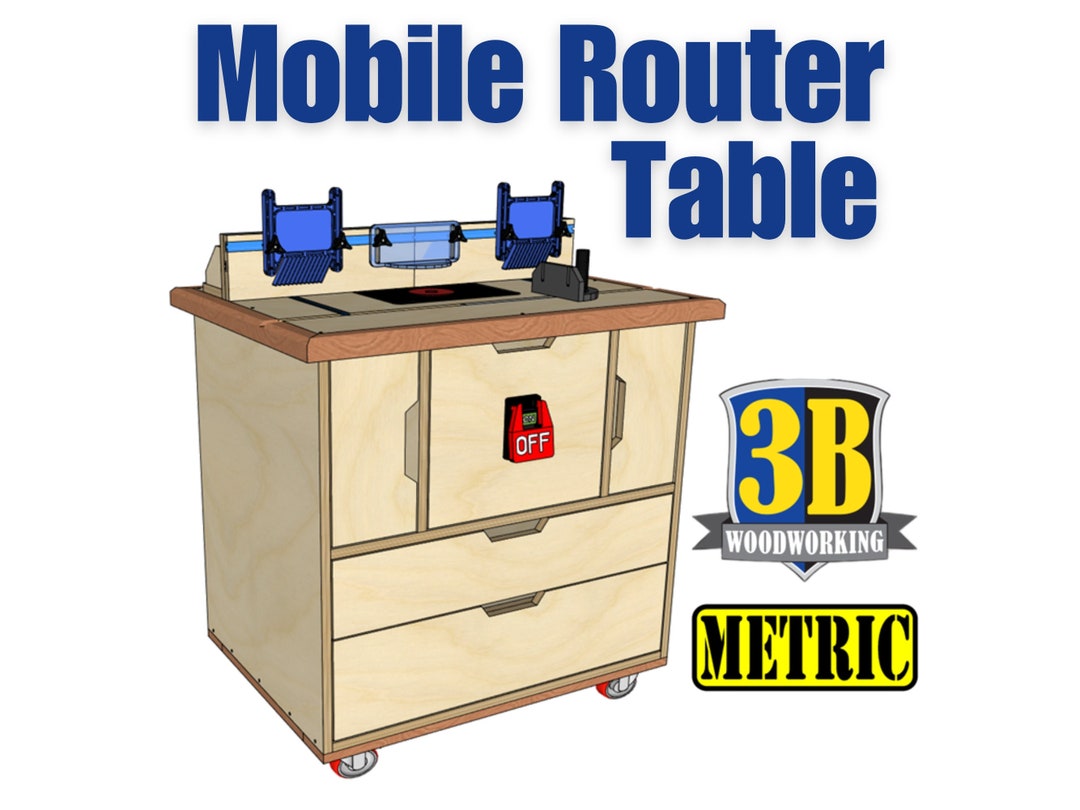 Mobile Router Table Metric Build Plans: DIY Woodworking Project ...