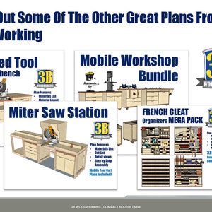 Compact Router Table Build Plans: DIY Woodworking Project (CNC Files ...
