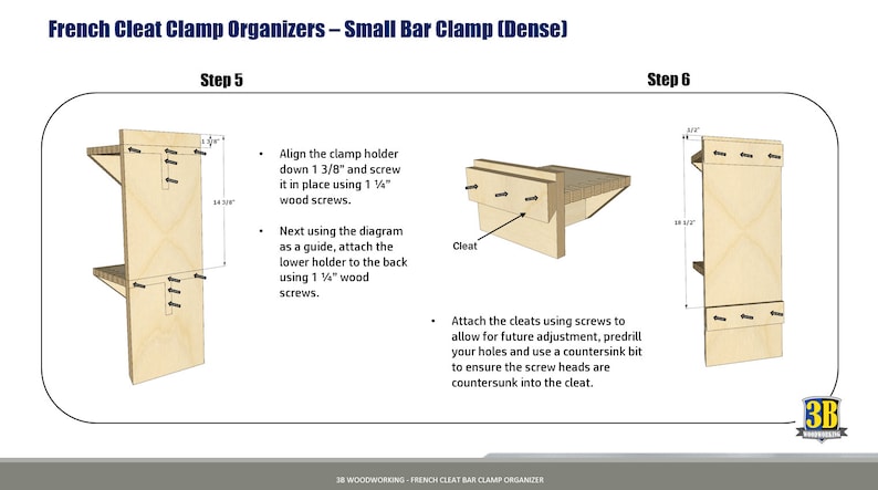 French Cleat Bar Clamp Organizer Build Plans Clamp Rack - Etsy Australia