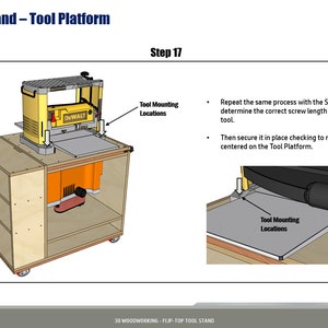 Flip Top Tool Stand Build Plans: Woodworking Shop Organization (digital ...