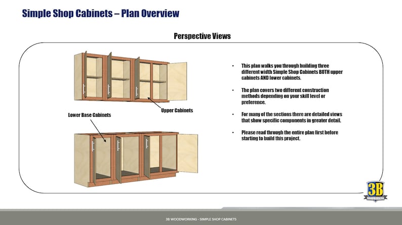 Simple Shop Cabinet Plans - Woodworking Plans: DIY Garage Storage (PDF ...