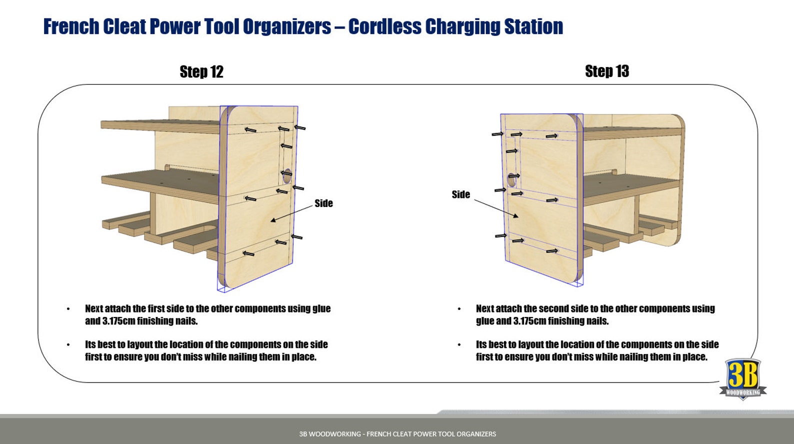 French Cleat Power Tool Organizers Metric Build Plans / - Etsy