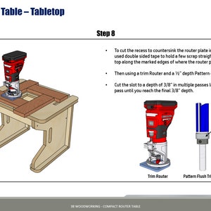 Compact Router Table Build Plans: DIY Woodworking Project (CNC Files ...