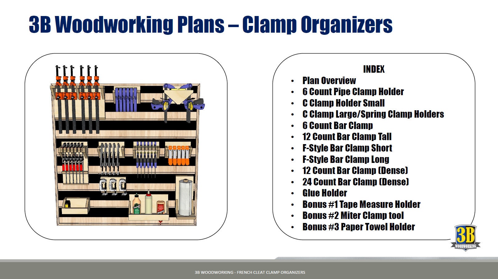 French Cleat Clamp Organizer Build Plans / Instant Download / - Etsy