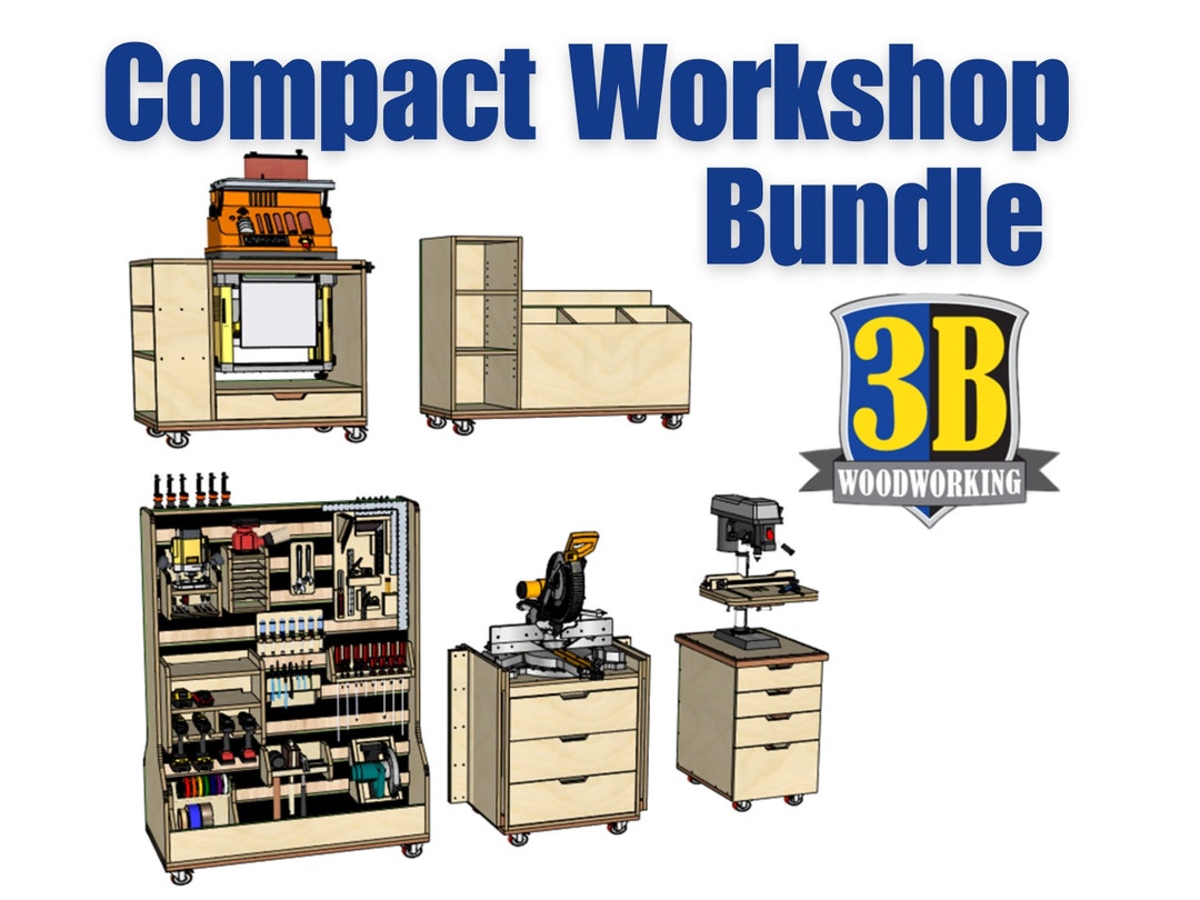 Compact Mobile Workshop Bundle: Woodworking Plans (digital Download) - Etsy