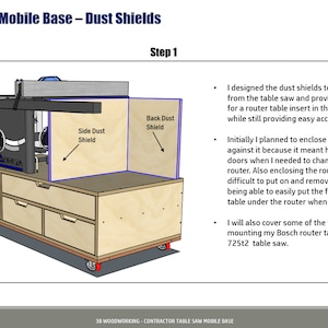Table Saw Mobile Base Build Plans: DIY Woodworking Workbench (digital ...
