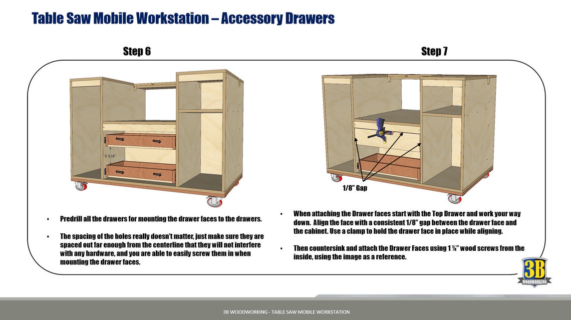 Table Saw Mobile Workstation Build Plans Woodworking - Etsy
