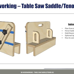 Saddle Tenon Table Saw Jig Plans: Woodworking DIY Project (digital ...