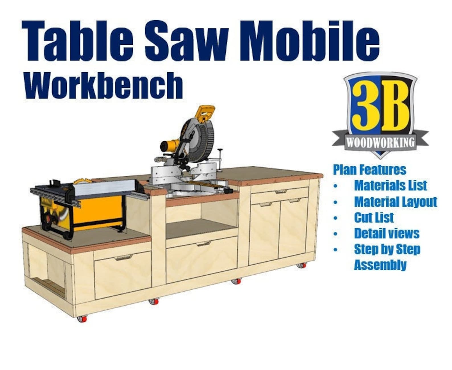 Table Saw Workbench Miter Saw Workbench Mobile Workbench - Etsy