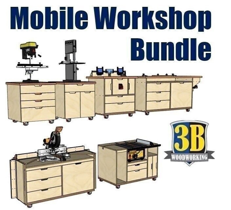 Mobile Workshop Bundle Build Plans Woodworking Plans - Etsy