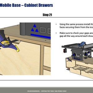 Table Saw Mobile Base Build Plans: DIY Woodworking Workbench (digital ...