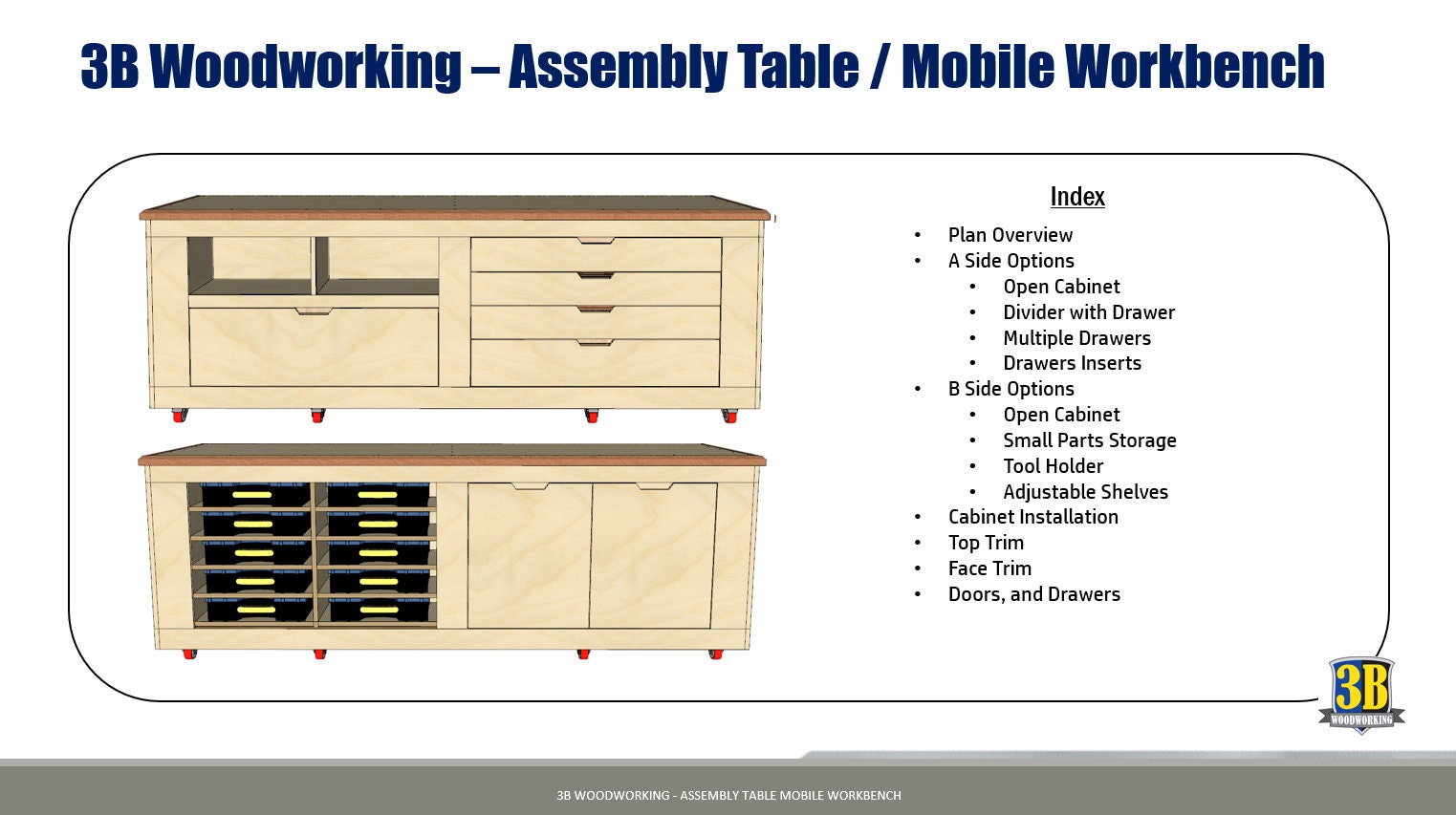 Mobile Workbench Woodworking Plans: Assembly Table, Outfeed (digital ...