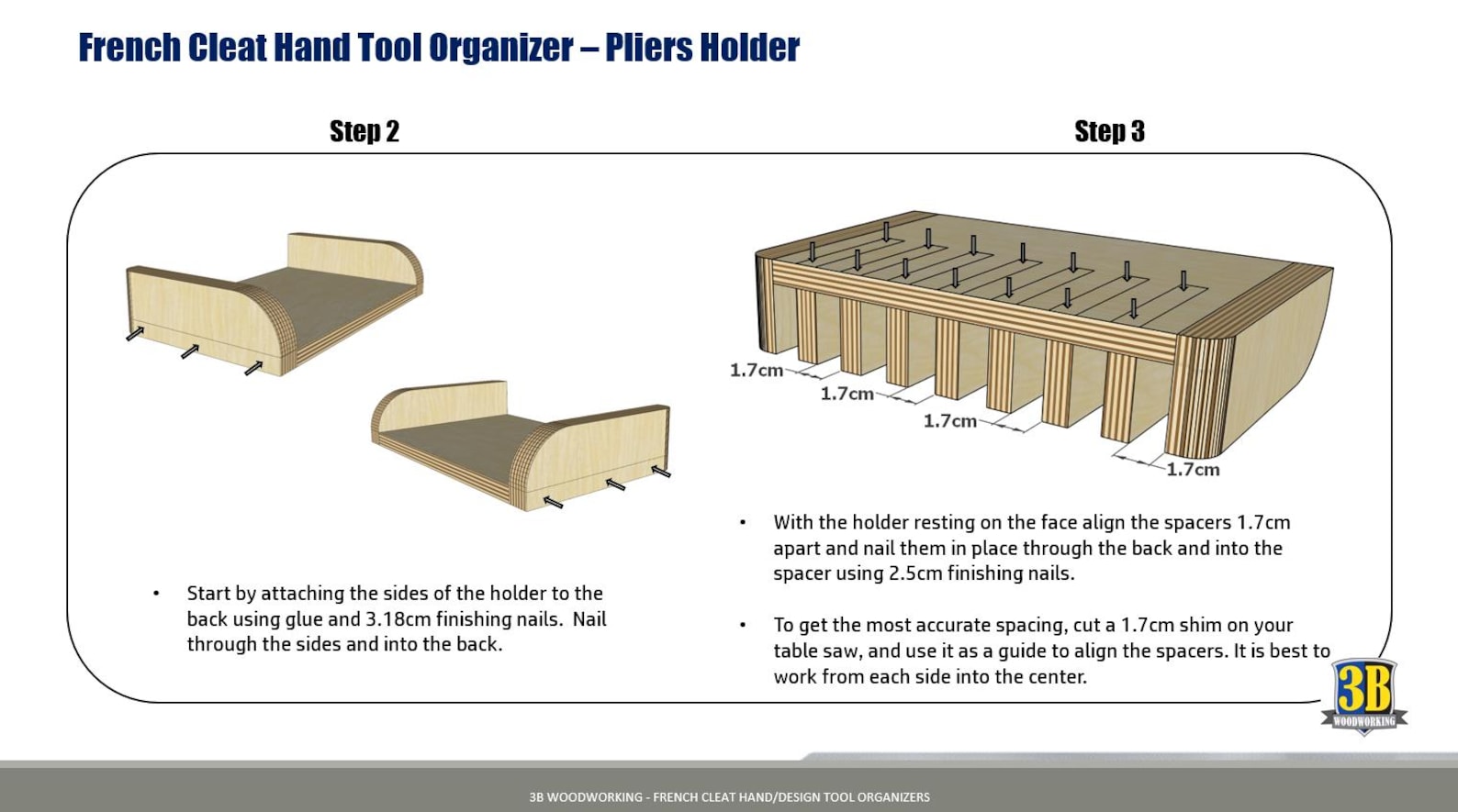French Cleat Pliers Holder Plans: DIY Tool Organizer (metric Build ...