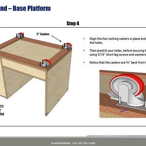 Flip Top Tool Stand Build Plans: Woodworking Shop Organization (digital ...