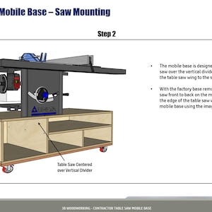 Table Saw Mobile Base Build Plans: DIY Woodworking Workbench (digital ...