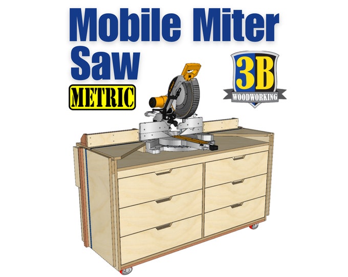 Miter Saw Station Plans: METRIC Woodworking, Step-by-step (PDF Download ...