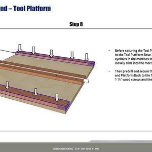 Flip Top Tool Stand Build Plans: Woodworking Shop Organization (digital ...