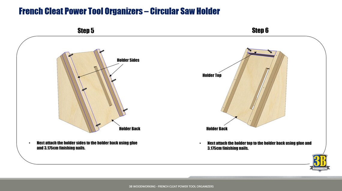 French Cleat Power Tool Organizers Metric Build Plans / - Etsy