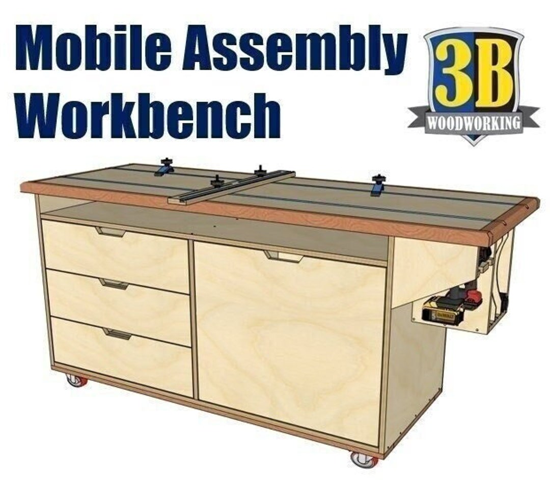 Mobile Assembly Workbench Compact Workbench Outfeed Table - Etsy