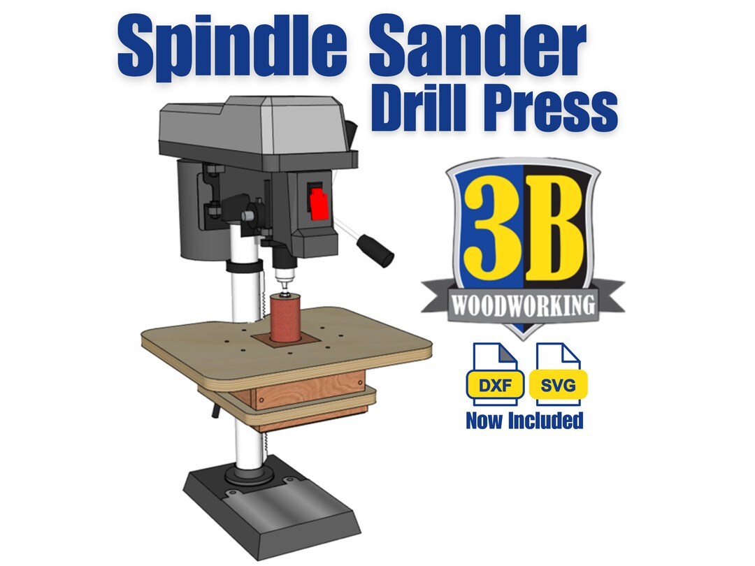 Drill Press Spindle Sander Jig Build Plans: Woodworking Project ...