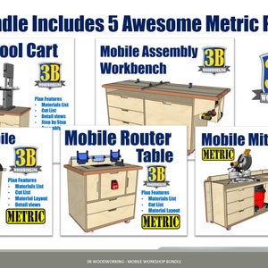 Mobile Workshop Plans Bundle: Metric Woodworking Plans (digital ...