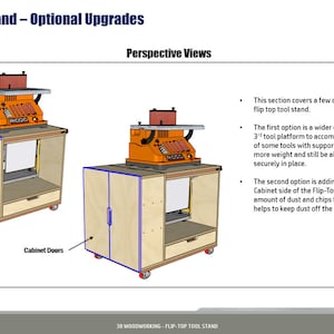 Flip Top Tool Stand Build Plans: Woodworking Shop Organization (digital ...