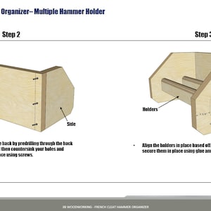 French Cleat Hammer Rack - Build Plans | Hammer Holder, Tool Storage - Etsy
