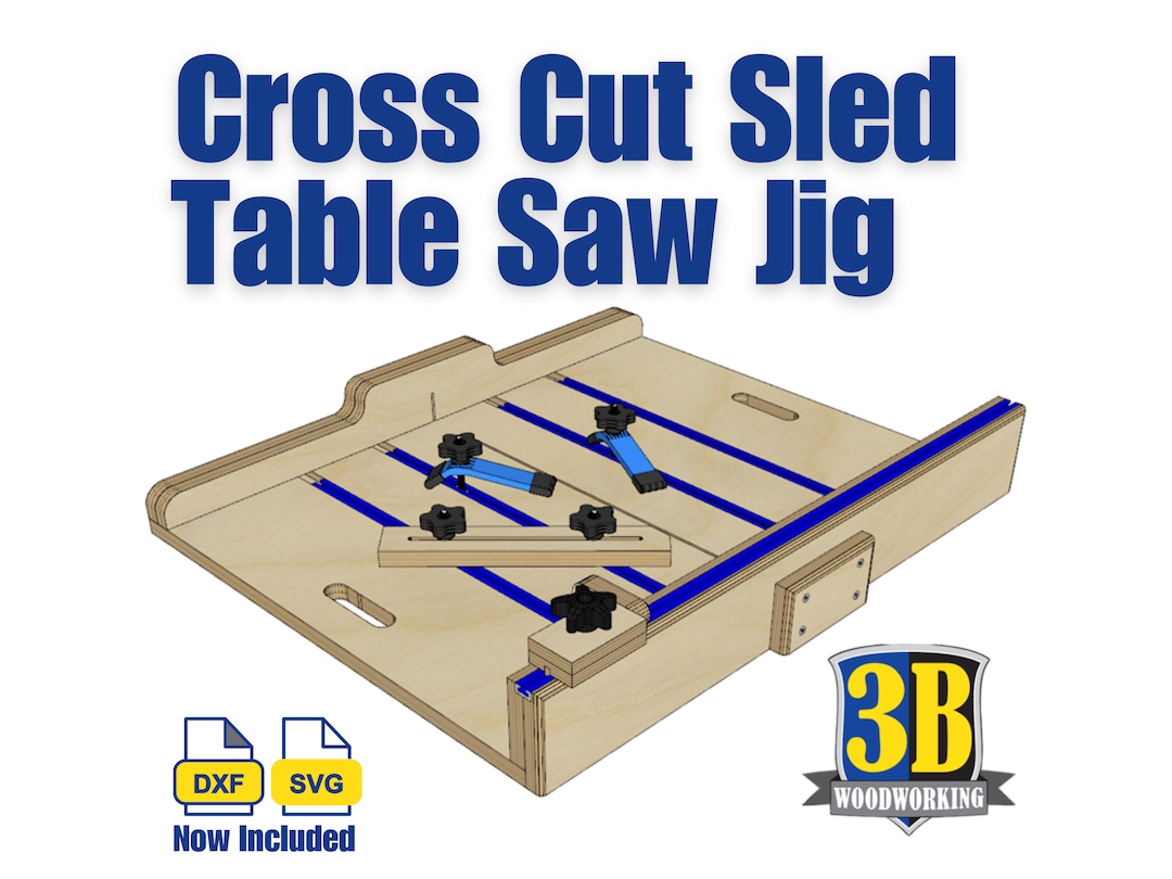 Crosscut Sled Woodworking Plans: Table Saw DIY (digital Download, CNC ...