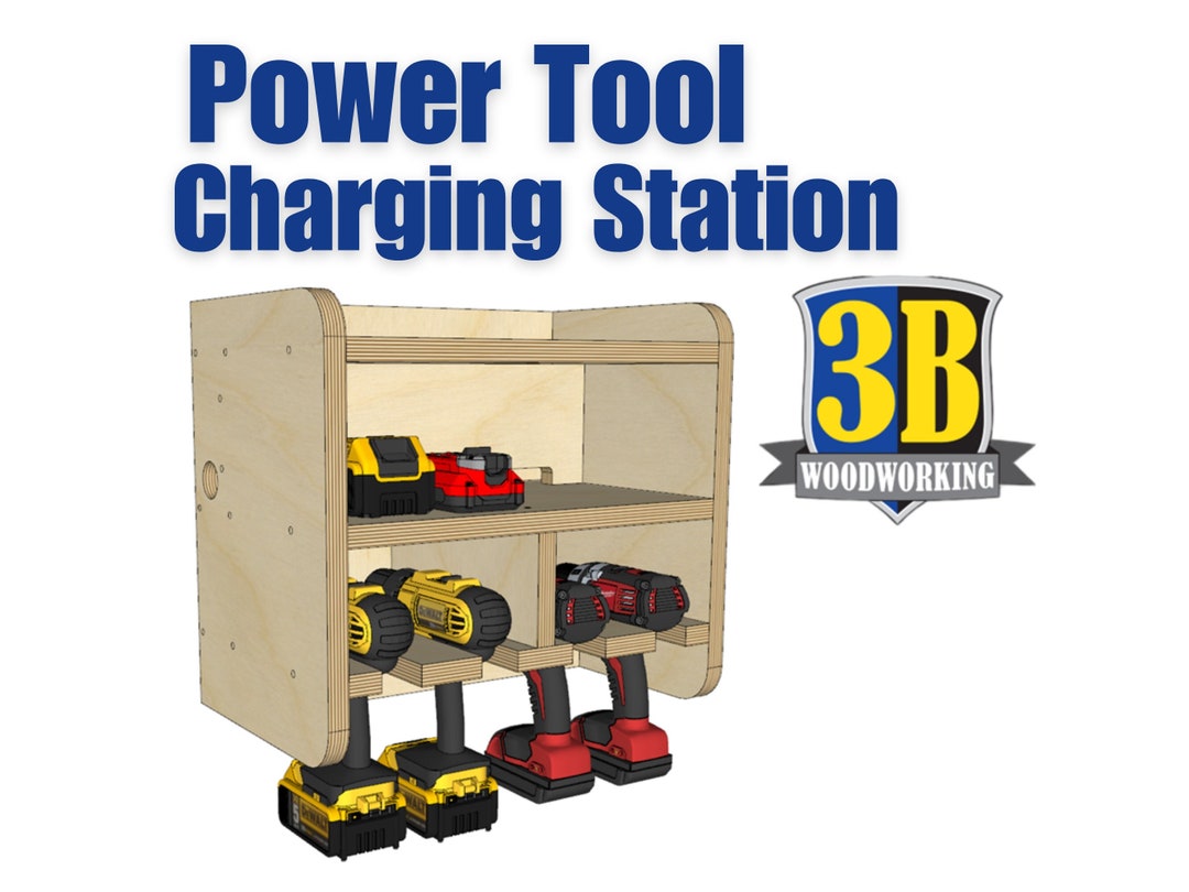 Power Tool Charging Station Build Plans Cordless Drill Holder, Drill ...