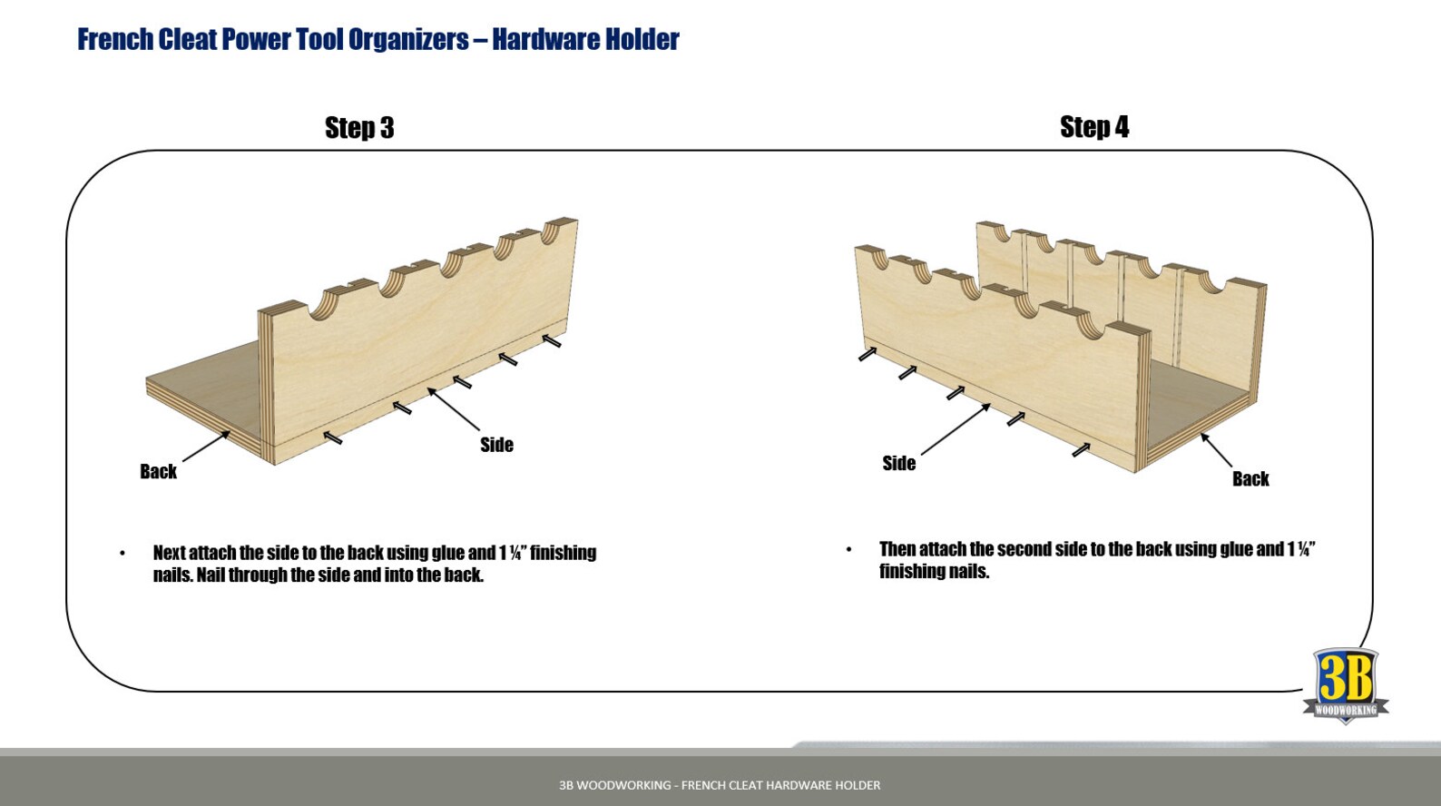 French Cleat Hardware Holder Build Plans Hardware Storage - Etsy