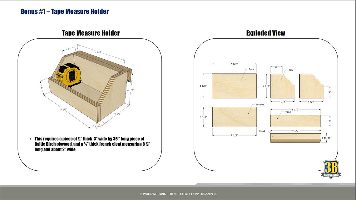 French Cleat Clamp Organizer Build Plans / Instant Download / - Etsy