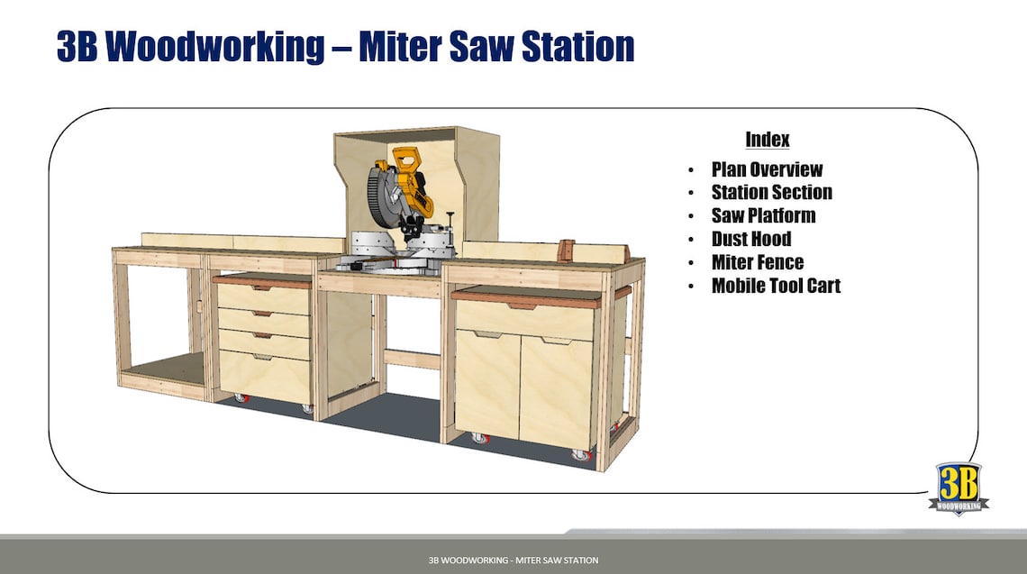 Miter Saw Station Build Plans Woodworking Plans Miter Saw - Etsy