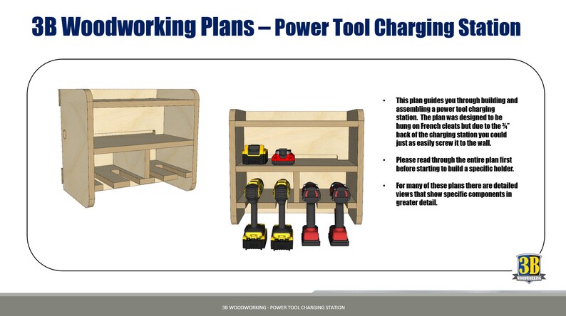 Power Tool Charging Station Build Plans: Cordless Drill Organizer (CNC ...