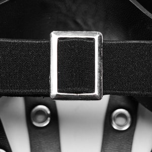 Punk Leather Studded Stripe Mask - Etsy