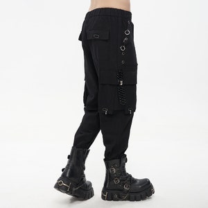 Black Ninja Joggers for Men Streetwear Fashion Dark Pants With - Etsy