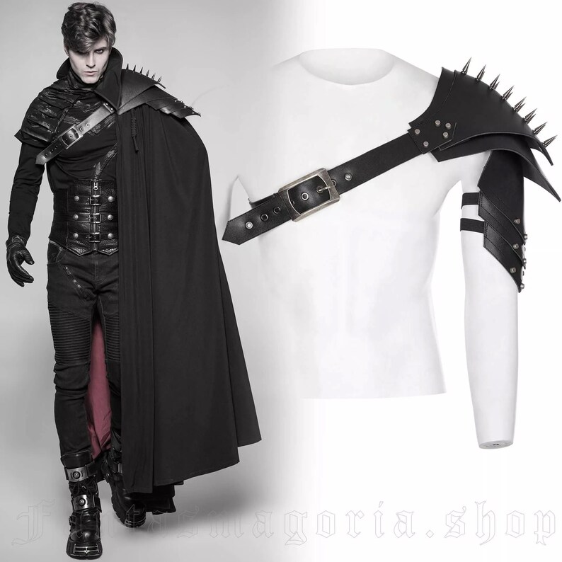 Shoulder Larp Body Leather Gladiator Spiked Harness Armor - Etsy