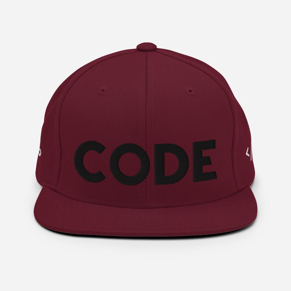CODE 3d Embroidered Snapback Dev Hat bold Style - Etsy