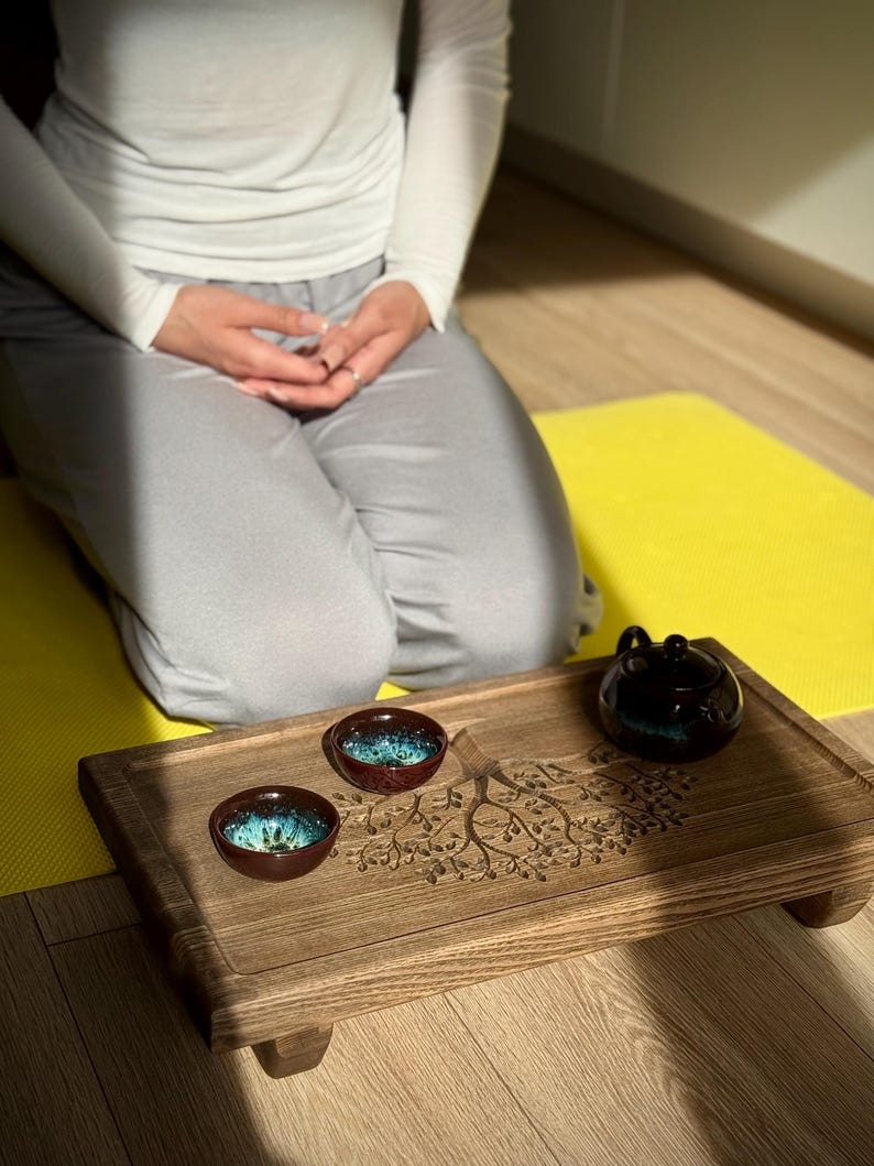 Gongfu Tea Tray: Ironwood Table - Chaban Style With Drain - Etsy