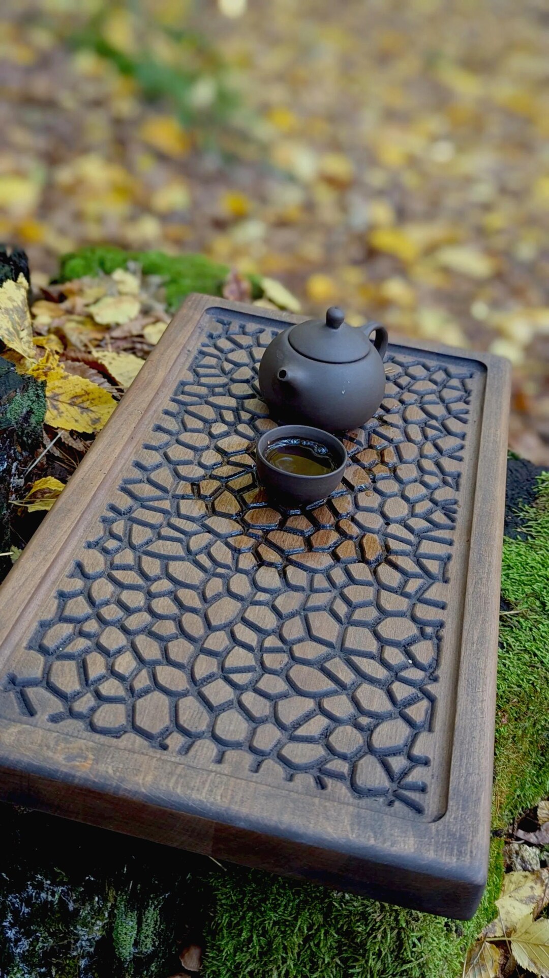 Ironwood Gongfu Tea Tray With Drainage – Handmade Chaban With Sacred ...