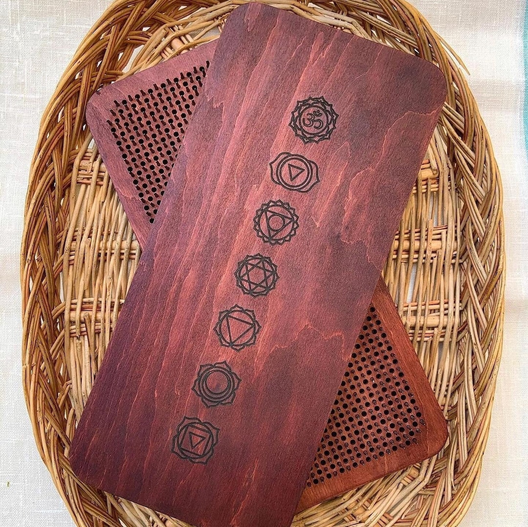 Wooden Sadhu Board With Chakras Nail Board for Feet - Etsy