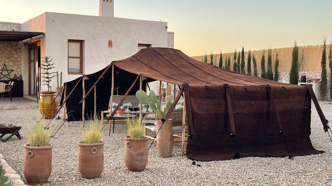 Handmade Berber Tent: Camel & Goat Hair, Moroccan Nomadic Style - Etsy