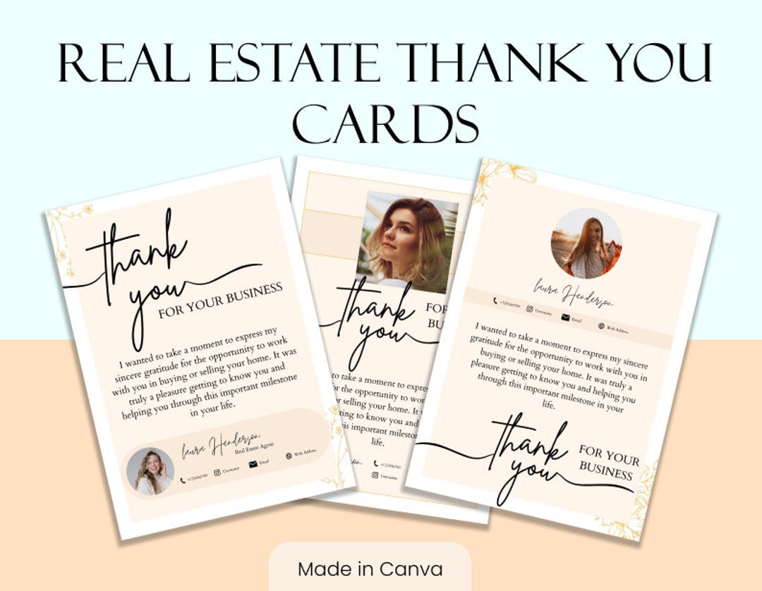 Real Estate Thank You Card Real Estate Marketing Realtor Marketing ...