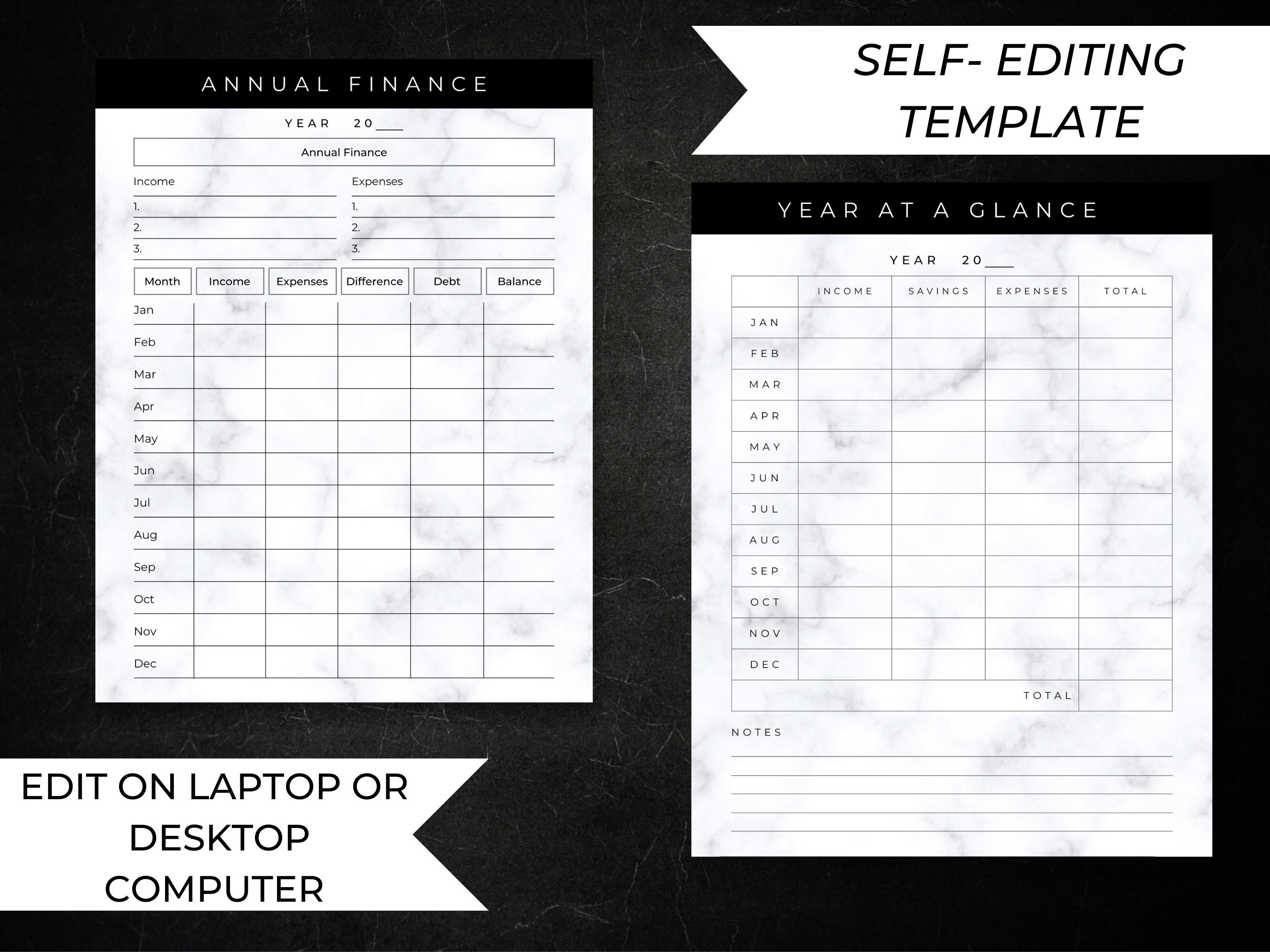Financial Planner Printable Budget Planner Finance Savings Tracker ...